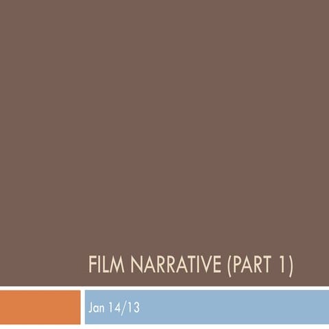 Film narrative part 1 | PPTX