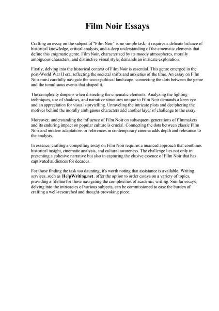 Film Noir Essay.pdf Film Noir Essay.pdf