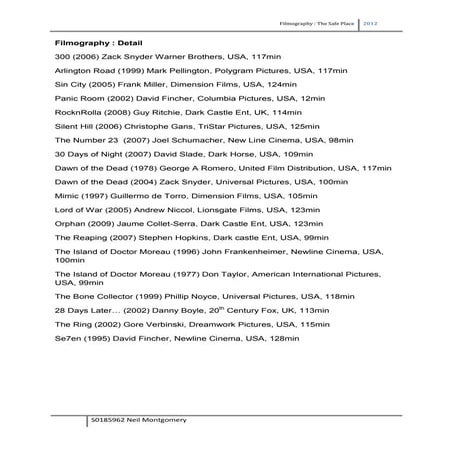 Filmography full | PDF