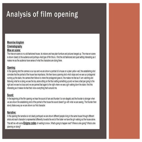 Film opening analysis | PPT