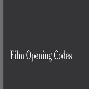 Film opening codes | PPT