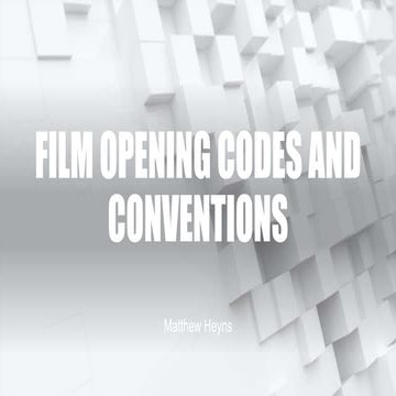 Title sequence codes and conventions | PPTX