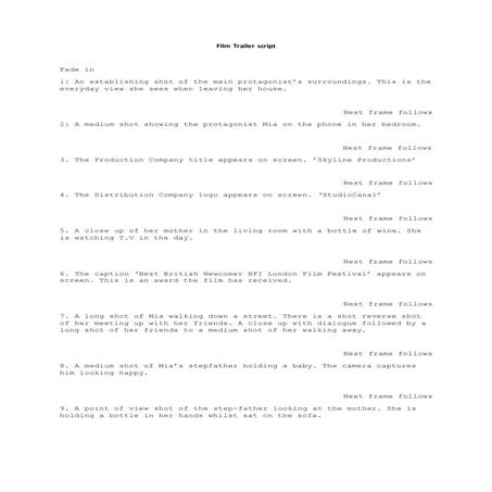 Film opening script | PDF