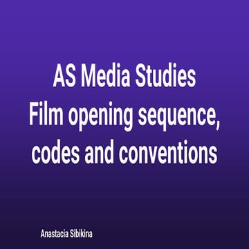 Codes and conventions media presentation | PPTX