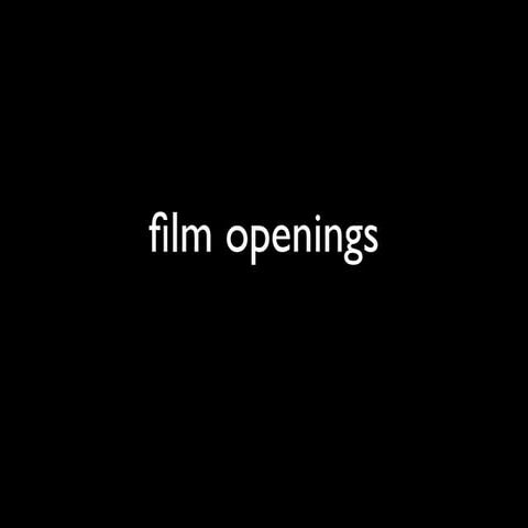 Bfi film opening lecture | PPTX