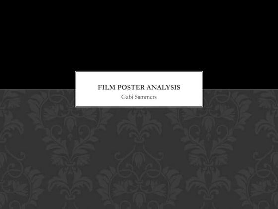 Media film poster analysis | PPT