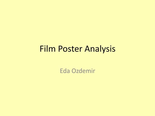 Film poster codes and conventions | PPTX