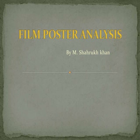 Film poster analysis | PPTX
