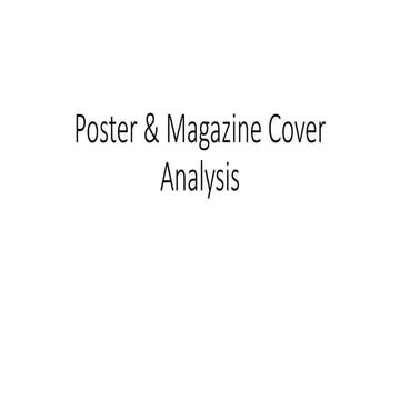 Film Poster and Magazine Cover Analysis | PPTX
