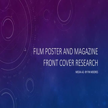 Film poster and magazine front cover research | PPT