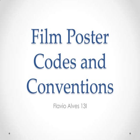 Film Poster Codes and Conventions | PPTX