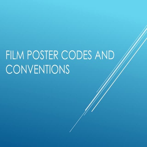 Film poster codes and conventions | PPTX
