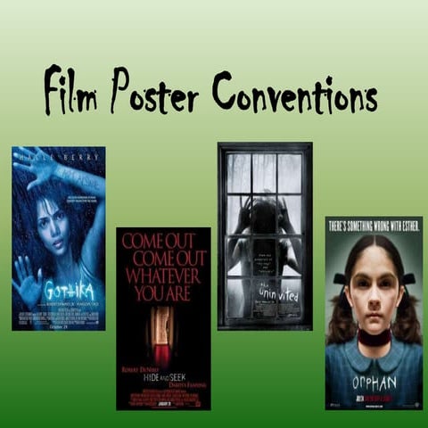 Film poster conventions | PPTX
