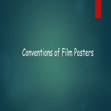 Film poster conventions | PPT