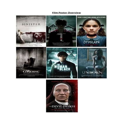 Film poster overview | DOCX | Horror | Genres