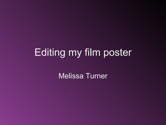 Film Poster Construction | PDF