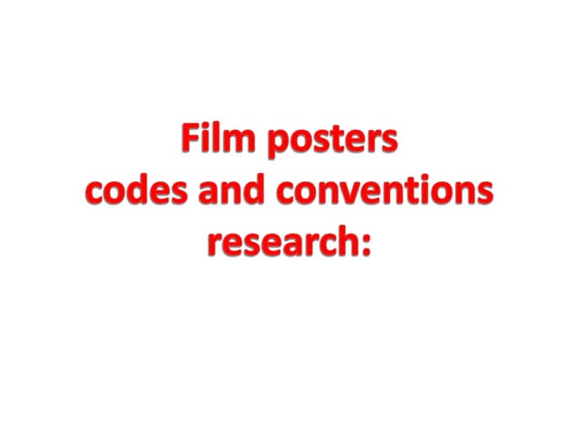 Film poster codes and conventions | PPTX