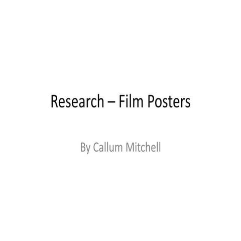 Research - Film poster | PPTX