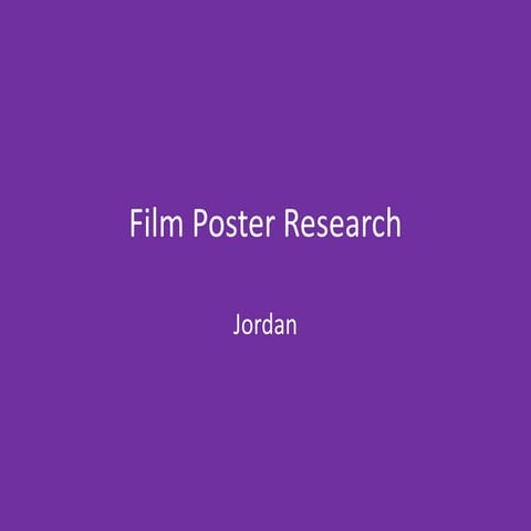 Film poster research | PPT
