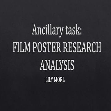 Film poster analysis | PPTX