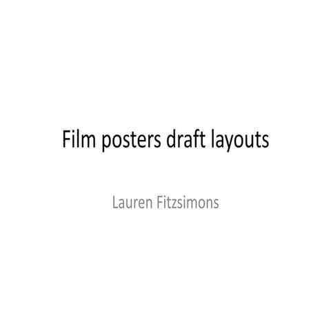 Film posters draft layouts | PPTX