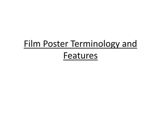 Film poster codes and conventions | PPTX