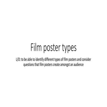 Film poster types | PPT