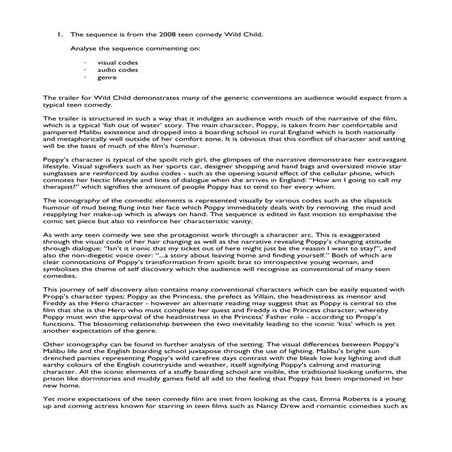 Film practice sample answer | DOC