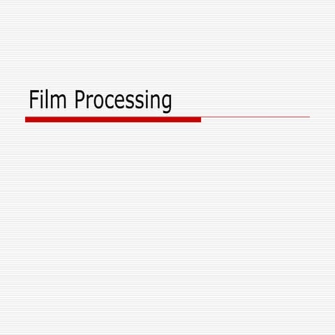 Dark room and film processing techniques rv | PPTX