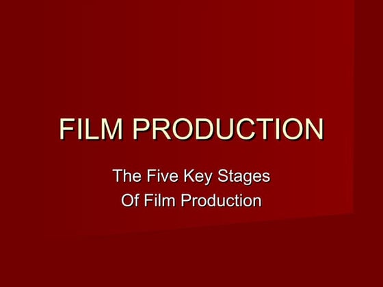 Film production stages | PPT