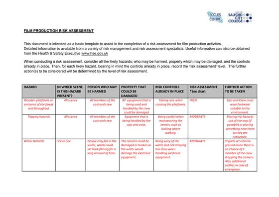 Risk assessement | PDF
