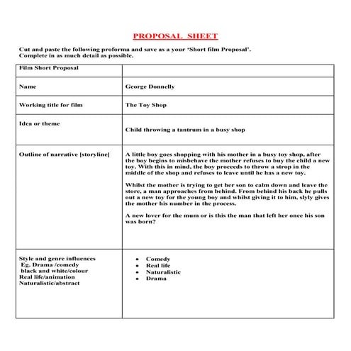 Film proposal | DOCX