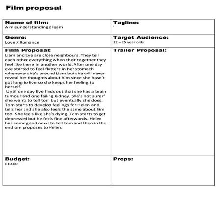 Film proposal (1) | DOCX