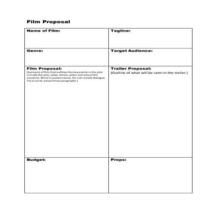 Film proposal (1) | PDF