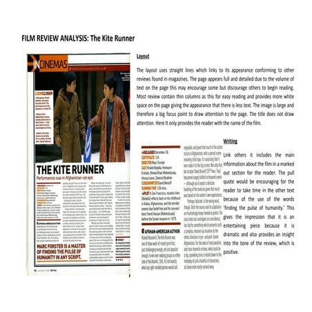 Film review analysis the kite runner | PPT