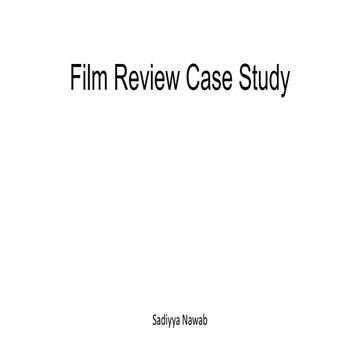 Film review case study | PPTX