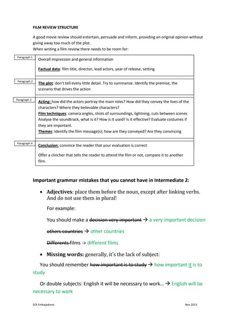 A2 Feedback Questionnaire | DOCX