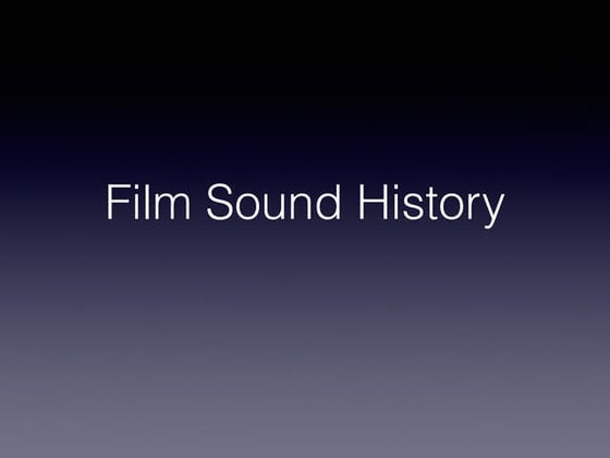 History of film- H.S | PPT