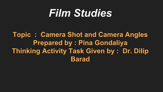 Types of camera shots, Media A-level | PPTX | Photography | Arts and Crafts