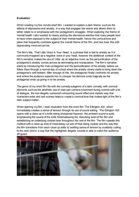 Short Film Analysis - Over | DOCX | Video Production | Content Production