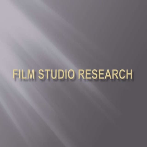 Film studio research | PPTX
