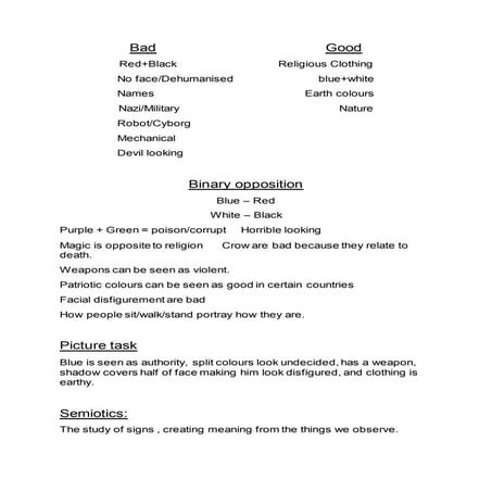 Film study notes 2 | DOCX