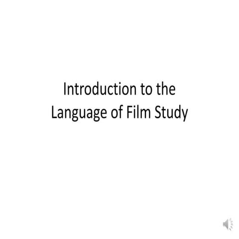 Film terminology | PPTX