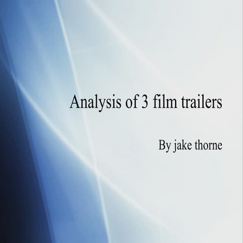 Film trailer analysis | PPT