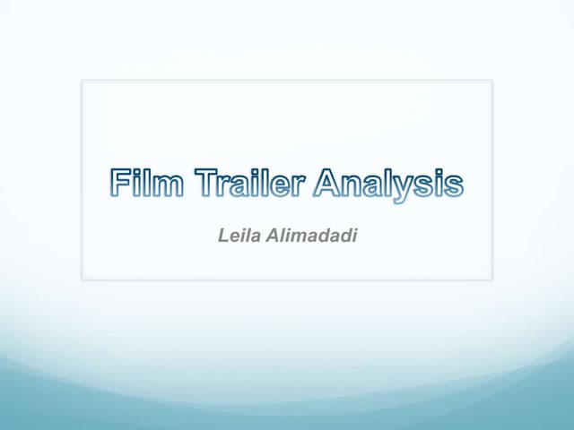 Strangers (Short film analysis) | PPTX