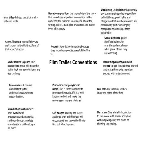 Film trailer conventions | PPT