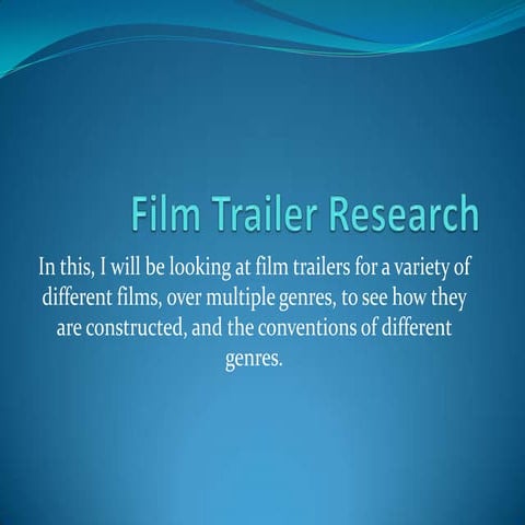 Film trailer research | PPT