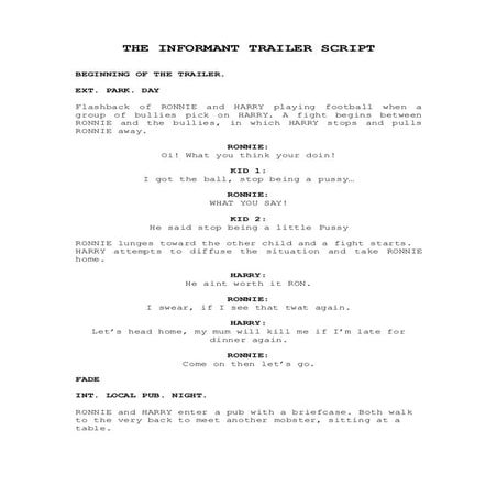 Film trailer script complete 2 | PDF