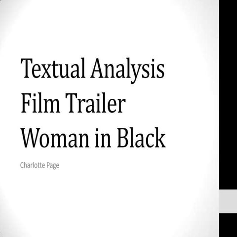The woman in black - analysis | PPTX