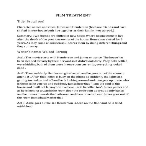 Film treatment | DOCX